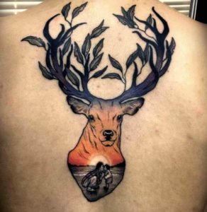 30 Tree-Themed Deer Tattoo Design For Love of Nature and Animals