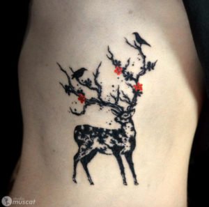 30 Tree-Themed Deer Tattoo Design For Love of Nature and Animals