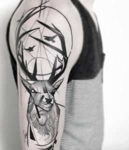 30 Tree-Themed Deer Tattoo Design For Love of Nature and Animals