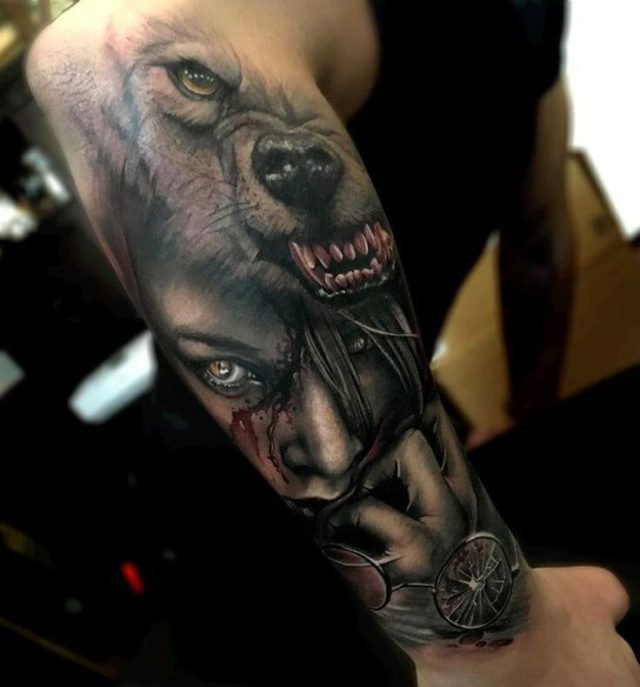 50 Wolf Tattoo Ideas - Because If You Live Among Wolves You Have To Act ...